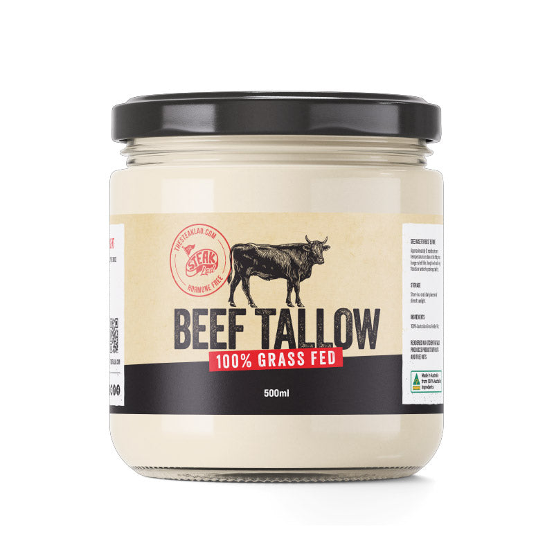 Grass Fed Beef Tallow - 500ml jar– The Lucky Pig