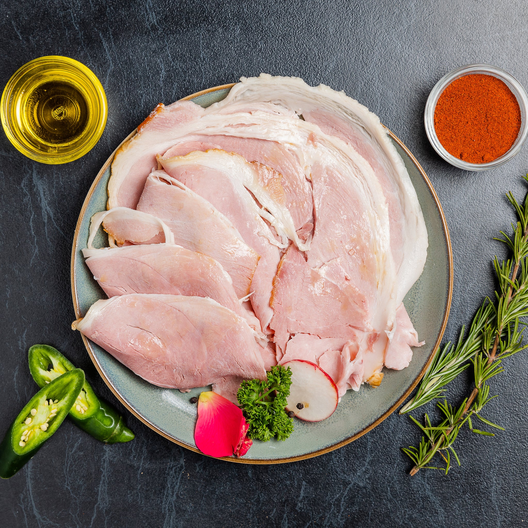 Premium Sliced Leg Ham 100gm– The Lucky Pig