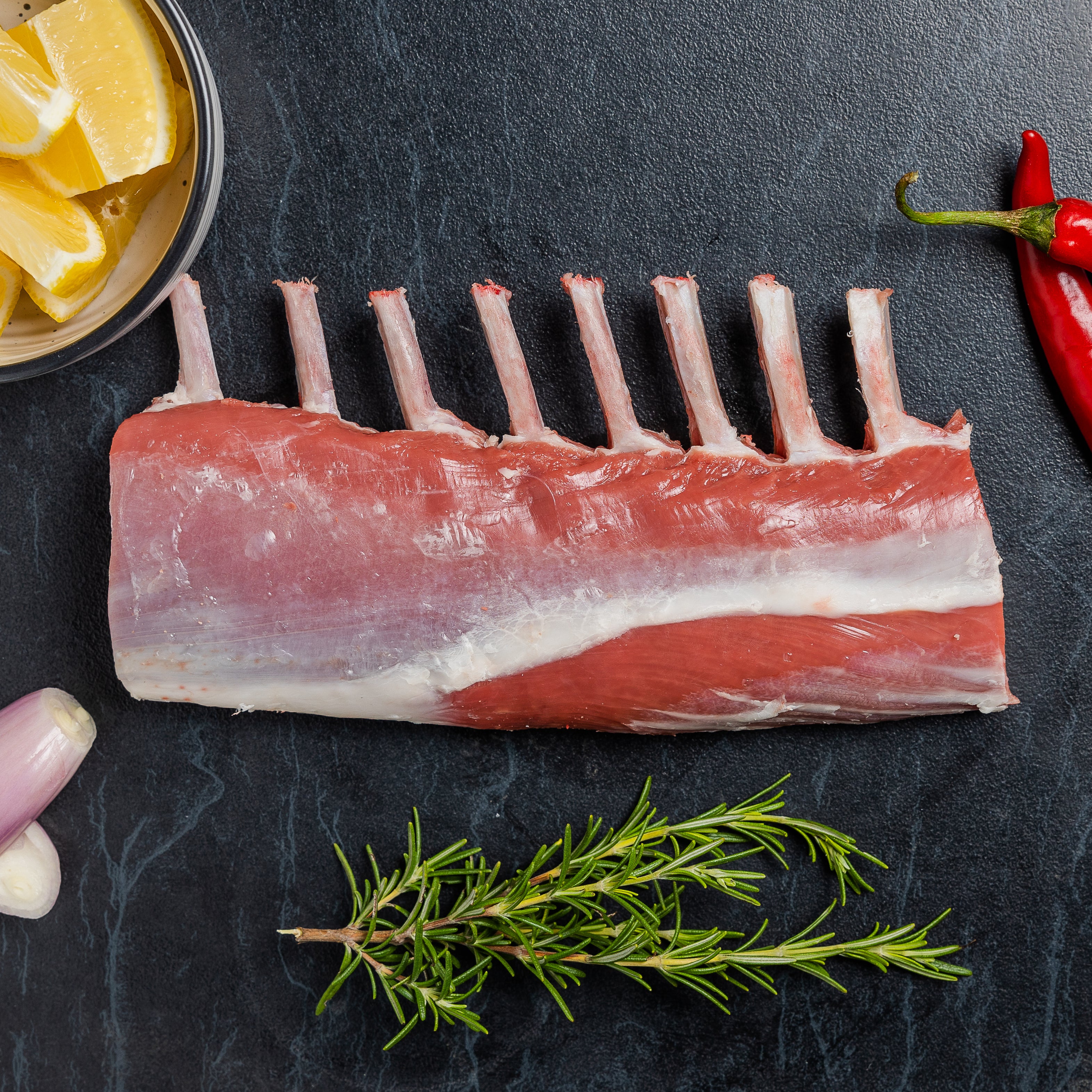 Lamb Rack French Cut 8 point– The Lucky Pig